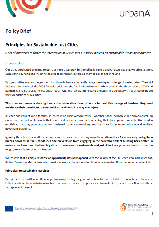Policy Brief: Principles for sustainable just cities | Sustainable Just ... Policy Brief: Principles for sustainable just cities | Sustainable Just ...