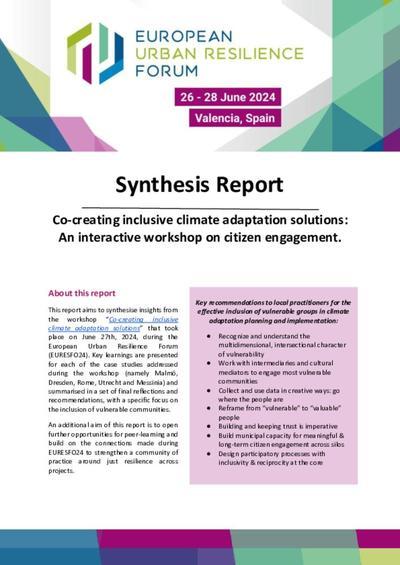 EURESFO workshop report: Co-creating inclusive climate adaptation ...